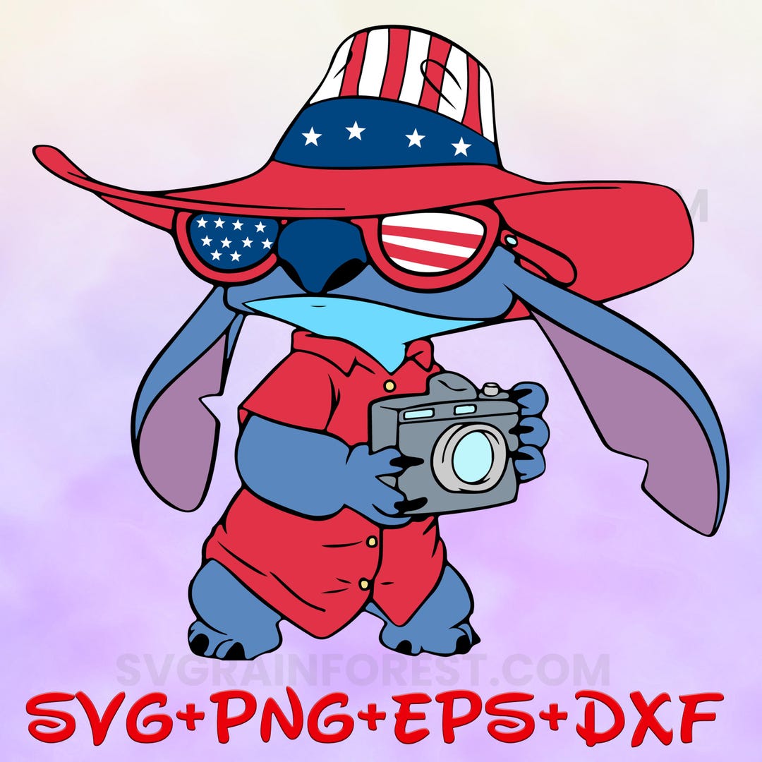 Stitch 4th of July SVG Lilo and Stitch 4th of July SVG 4th of July ...