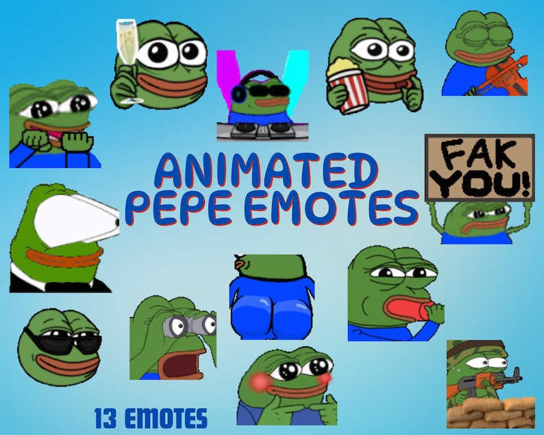 Pepe the Frog ANIMATED Emotes Twitch Emotes Discord Emotes, Emotes for ...