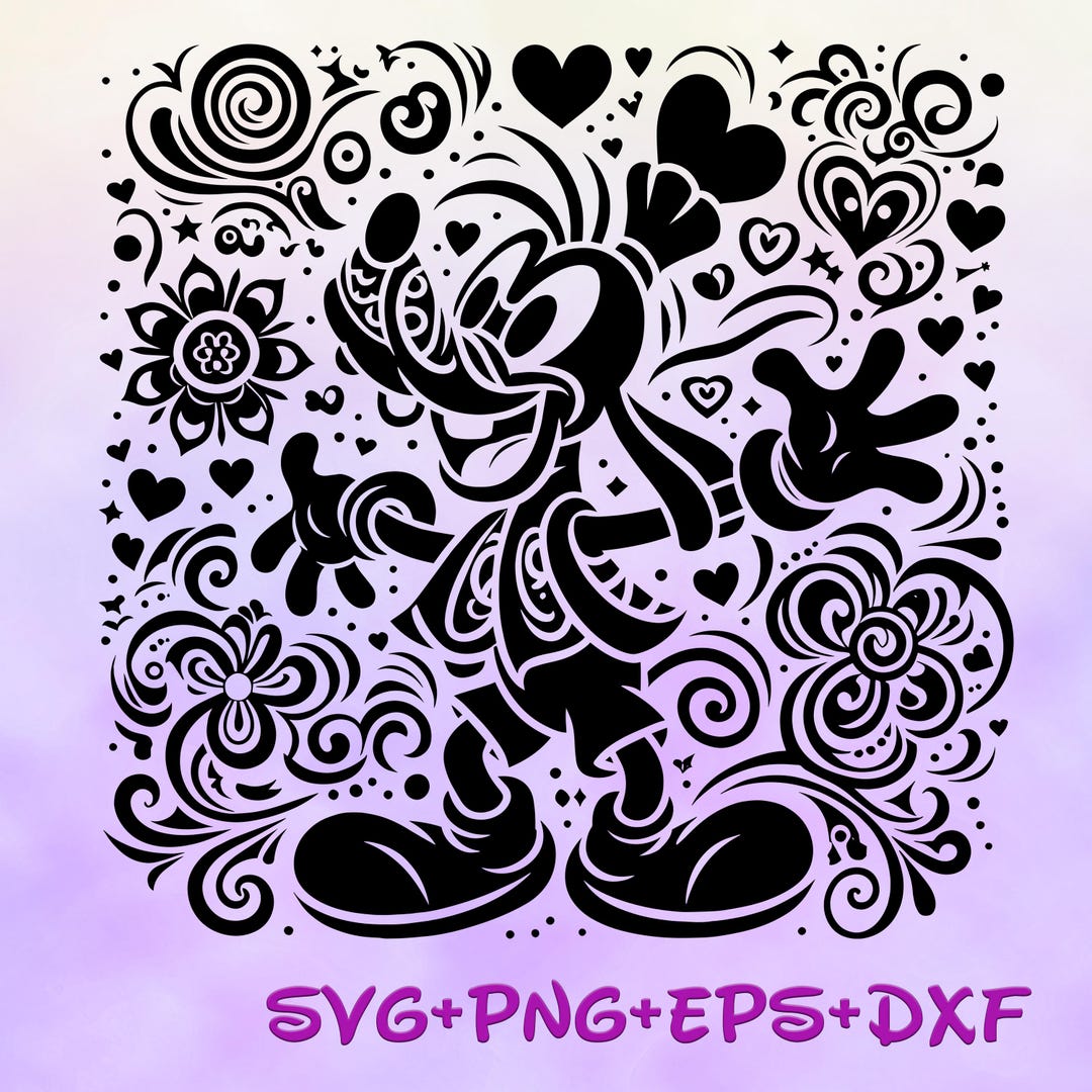 Goofy Mandala SVG, Enchanted Svg, Silhouette Cut Files, Zentangle SVG ...