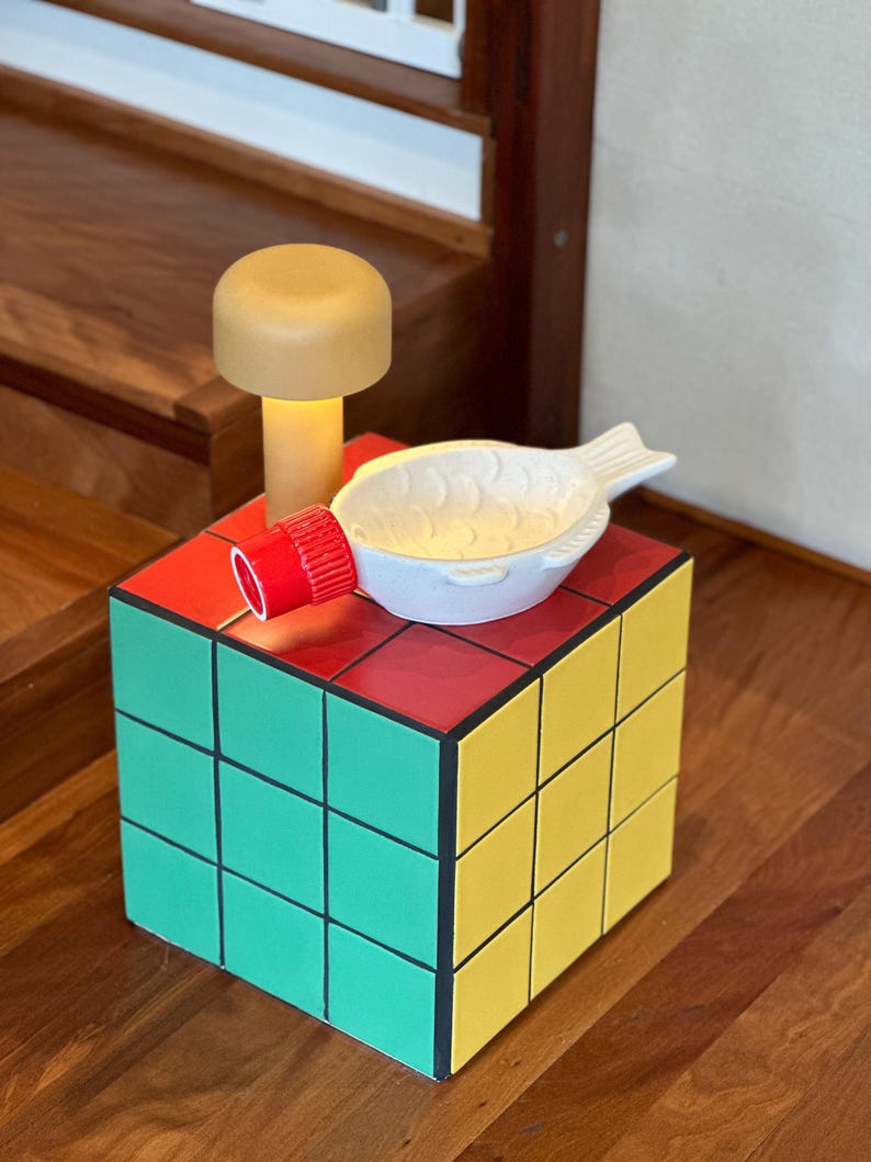 Rubik's Cube, Tile Side Table Handmade - Etsy