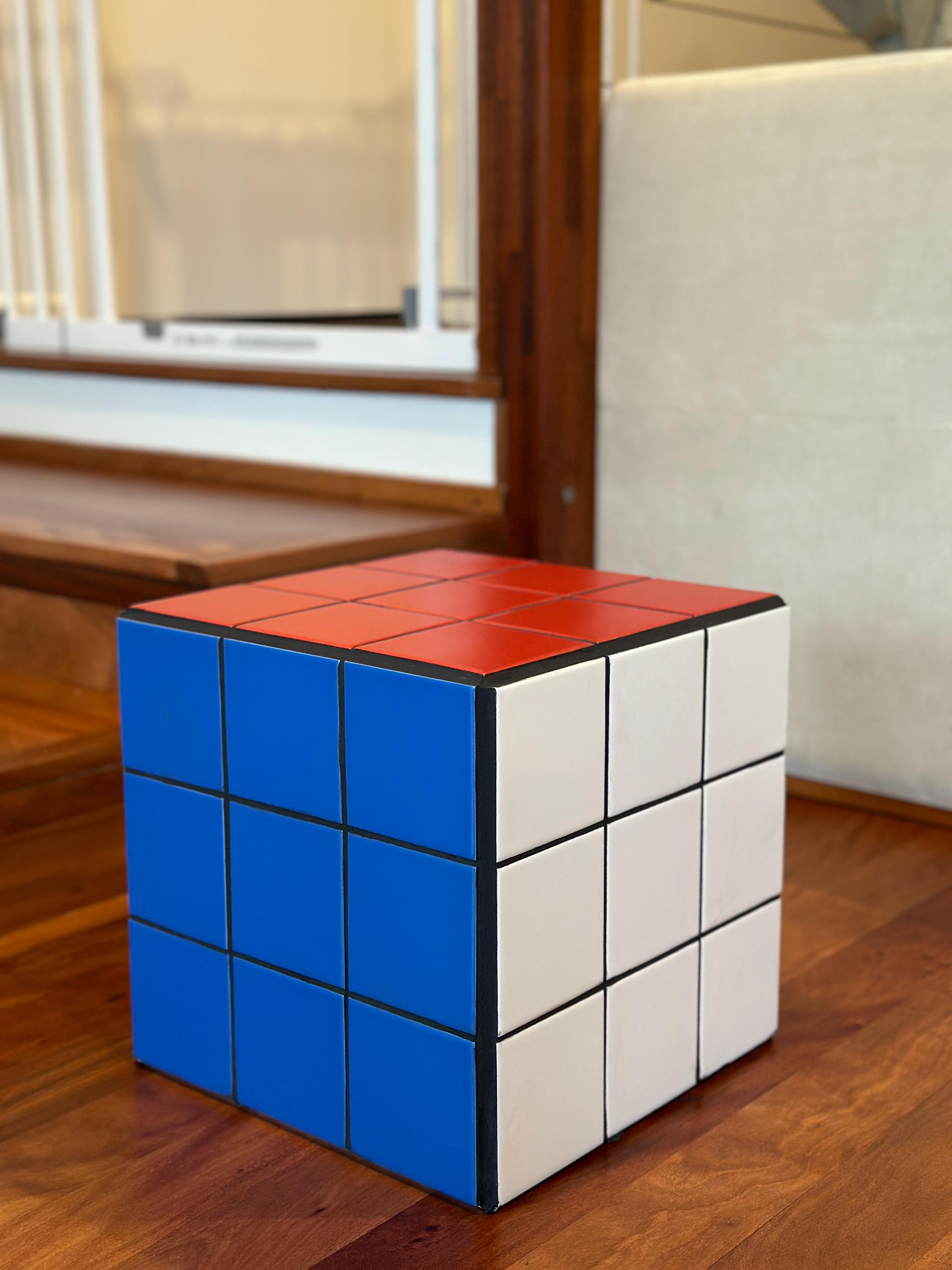 Rubik's Cube, Tile Side Table Handmade - Etsy