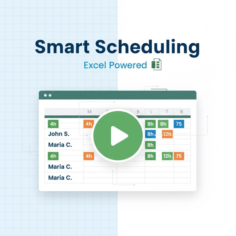 Excel Shift Roster Template | Easily Track Employee Hours & Workforce ...
