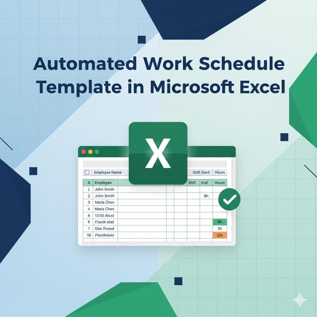 Employee Shift Schedule Excel Template | Time Tracker + Staff per Hour ...