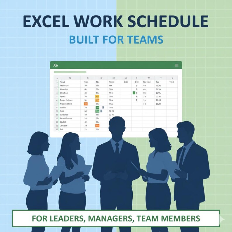 Staff Scheduling - Employee Work Schedule Template in Excel With Hours ...