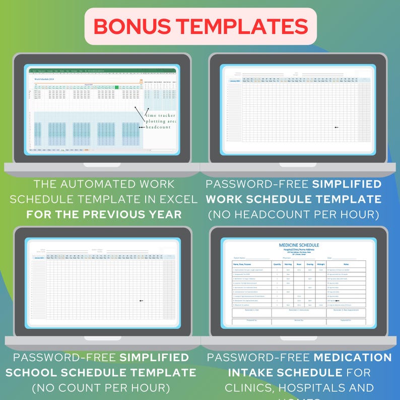2025 Employee Shift Schedule Excel Template With Hourly Staff & Time ...