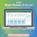 2025 Employee Shift Schedule Excel Template With Hourly Staff & Time ...