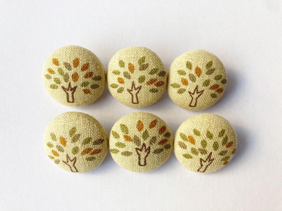 Trees Fabric Buttons for Crochet, Knitting and Sewing - Etsy