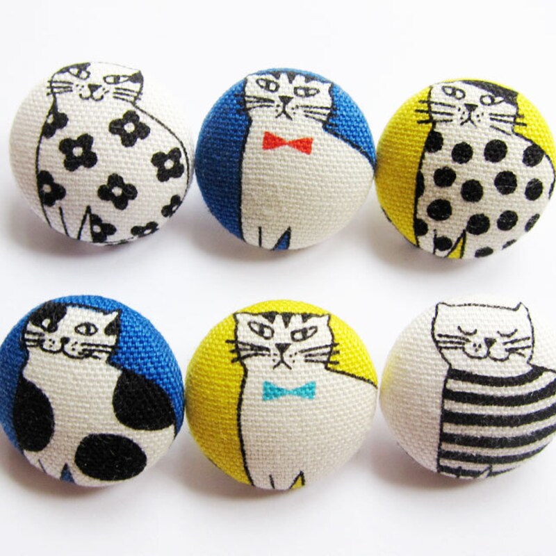Cat Buttons - Etsy