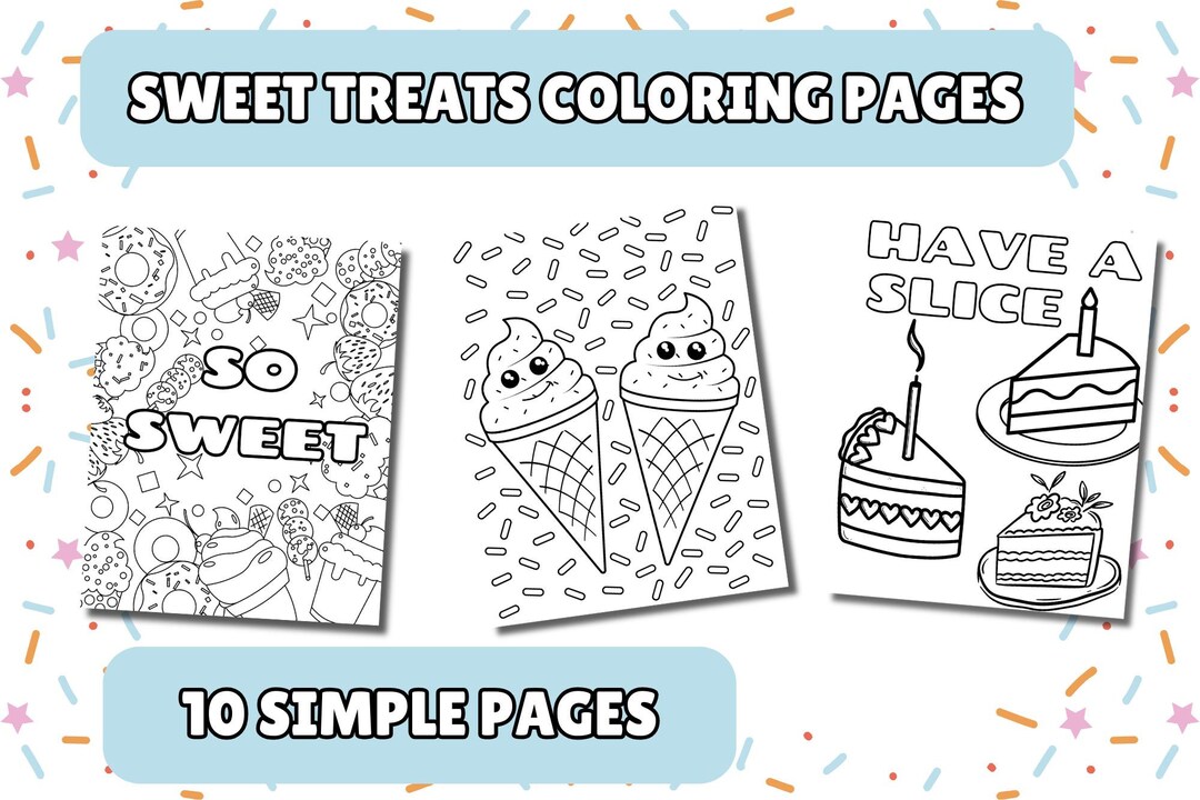 Sweet Simple Coloring Pages | Sweet Treats Coloring Pages | Kids ...