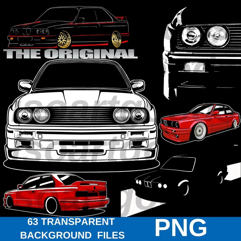 BMW E30 PNG Models: Sublimation Printing & Design (63 Files) - Etsy