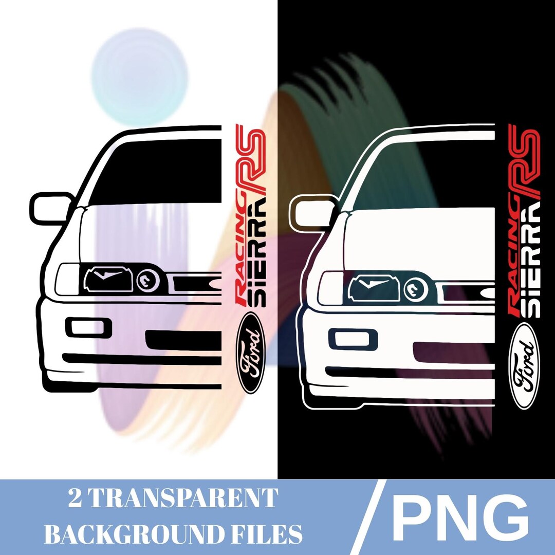 Ford Sierra RS: 2 PNG Files for Sublimation Printing (digital Download ...