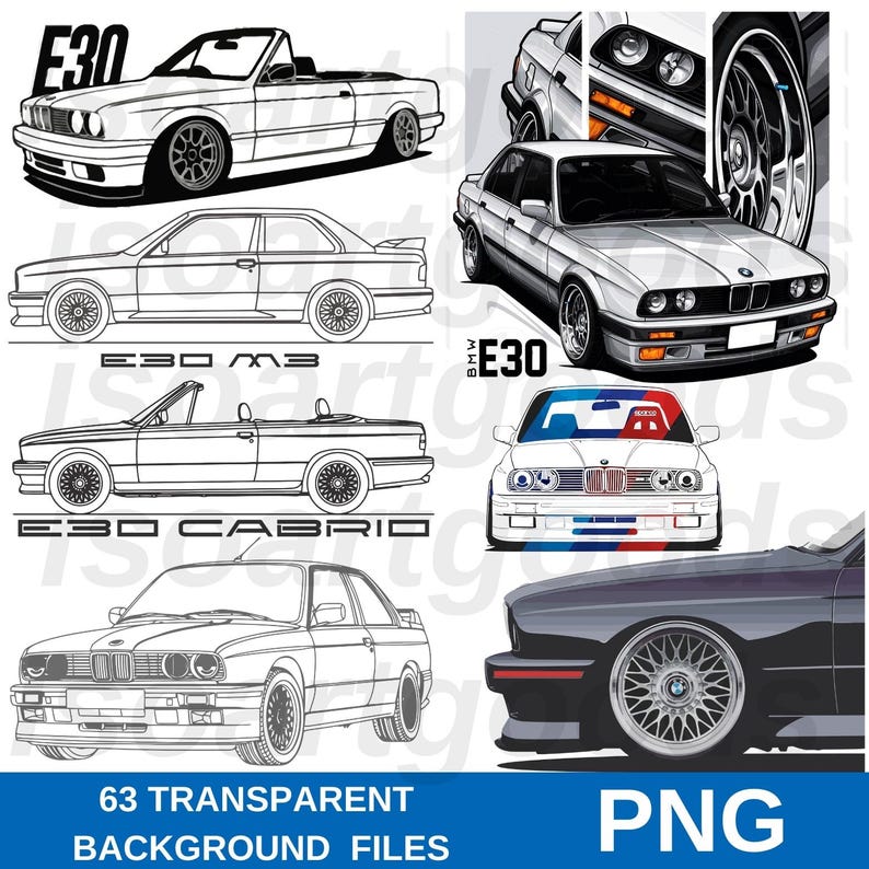 BMW E30 PNG Models: Sublimation Printing & Design (63 Files) - Etsy