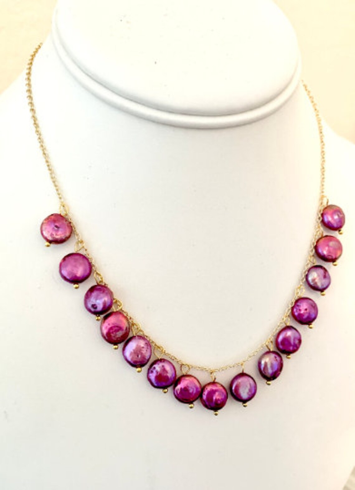 Morgana Pendragon Merlin Gold Genuine Cultured Coin Pearls Purple ...