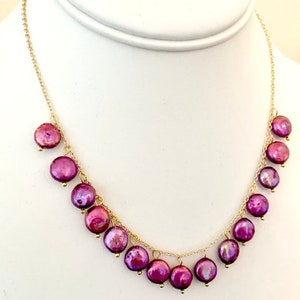 Morgana Pendragon Merlin Gold Genuine Cultured Coin Pearls Purple ...
