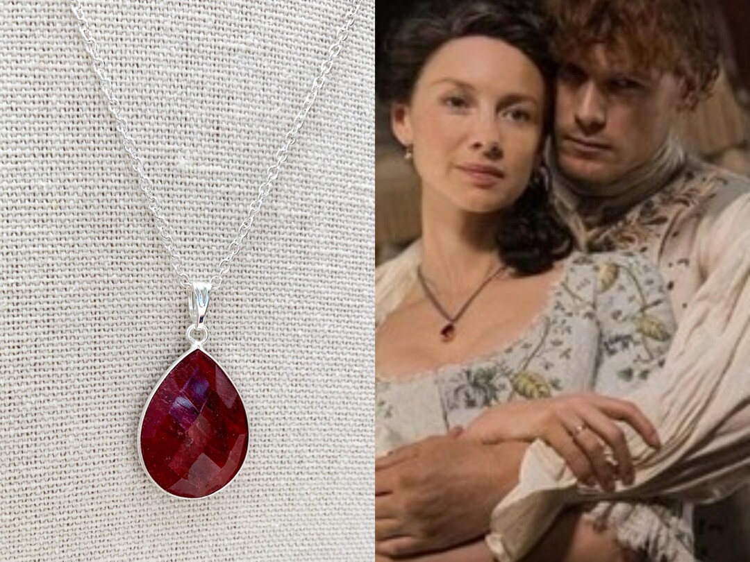 Claire Genuine Natural Ruby Red Teardrop Silver Plated Brass Charm ...