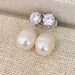 Kate Middleton Genuine White Oval Freshwater Pearl Drop Earrings Silver ...