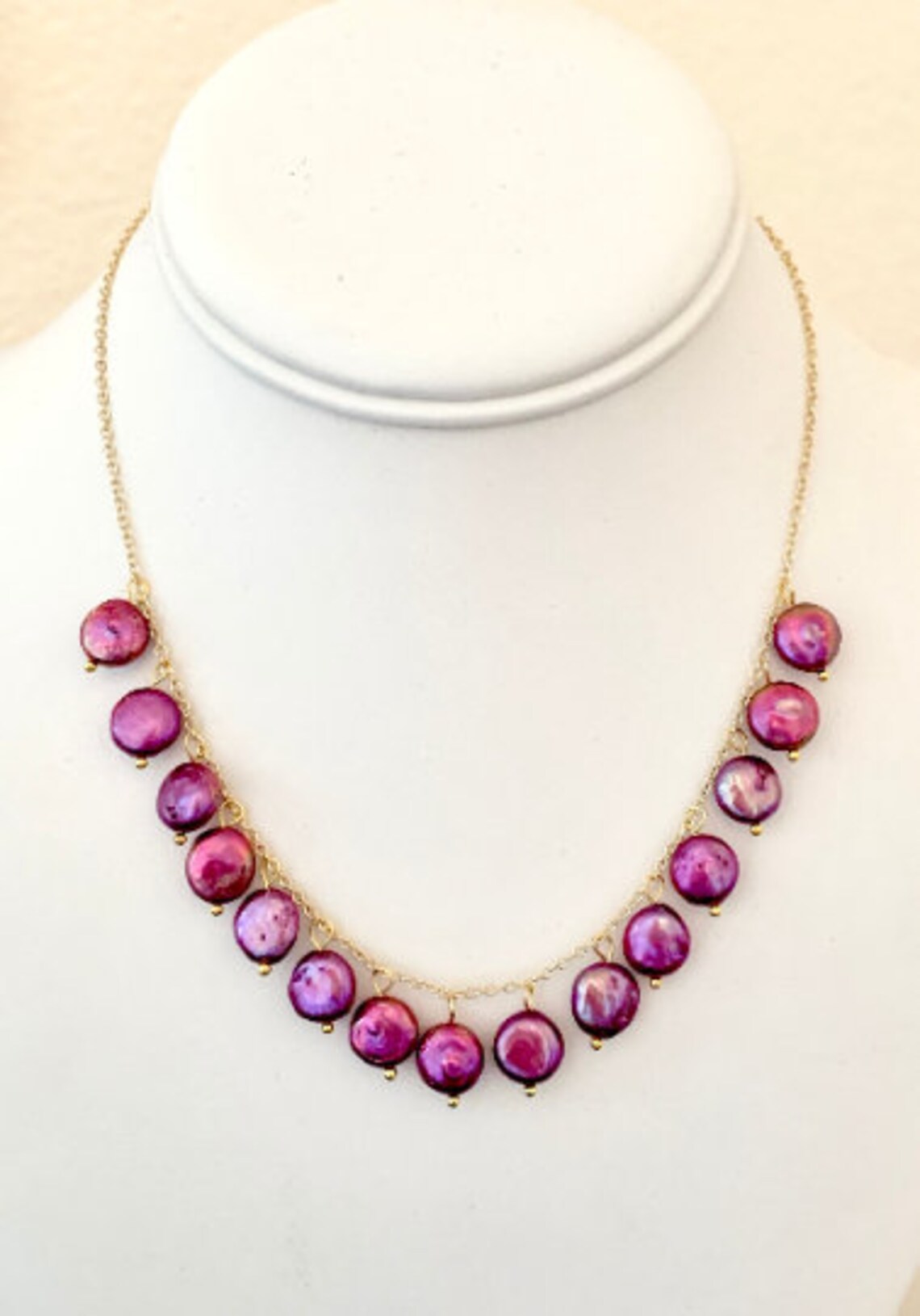 Morgana Pendragon Merlin Gold Genuine Cultured Coin Pearls Purple ...