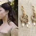 Kate Middleton Genuine White Oval Freshwater Pearl Drop Earrings ...