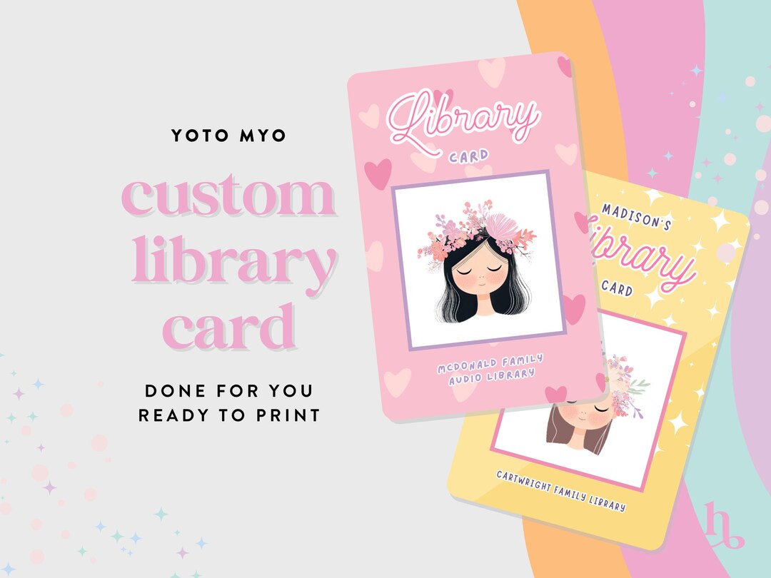 Yoto MYO Make Your Own CUSTOM Library Card Label, Ready to Print ...