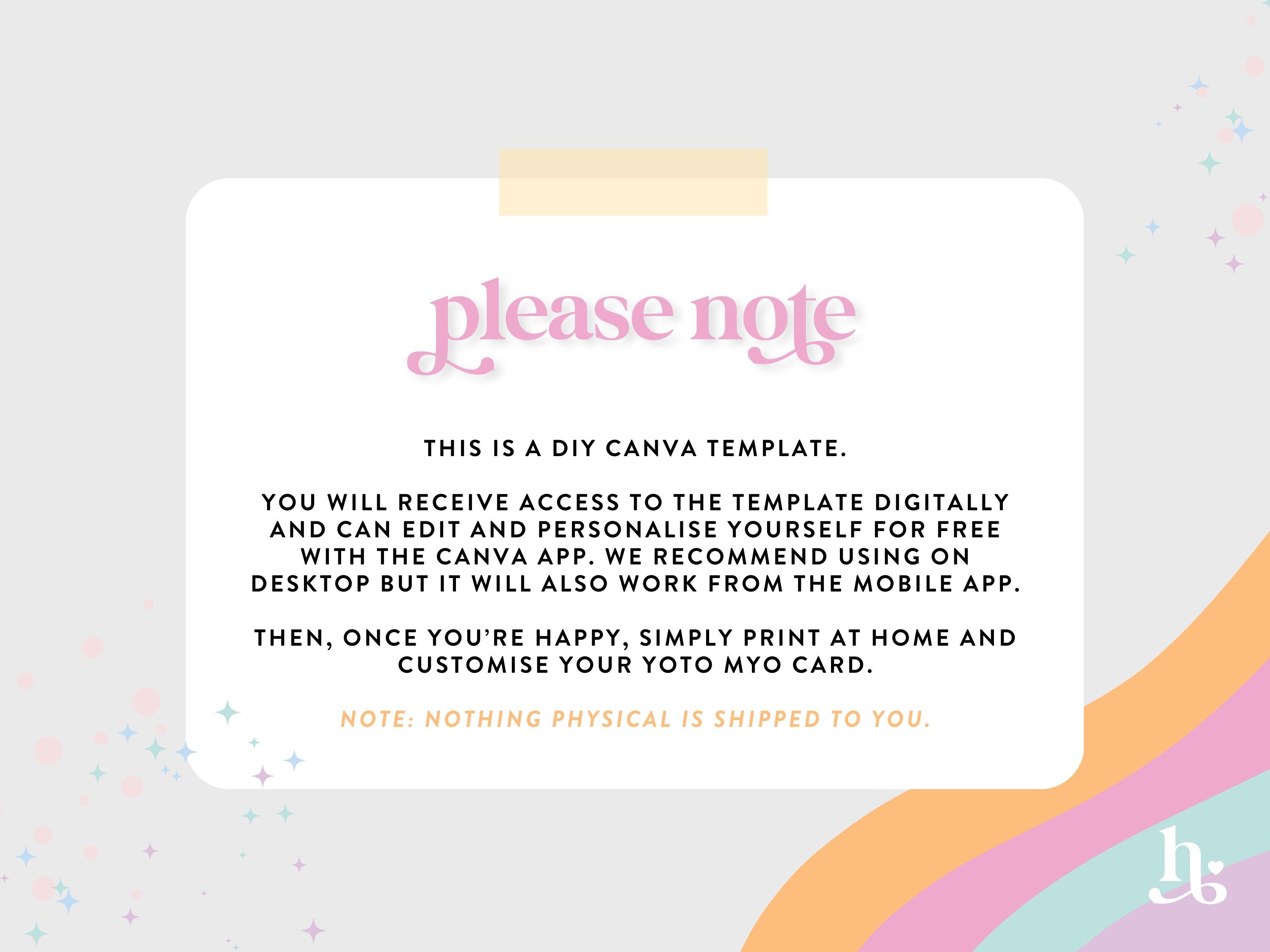 Yoto MYO Make Your Own Library Card Label, DIY Printable, Kids Yoto ...