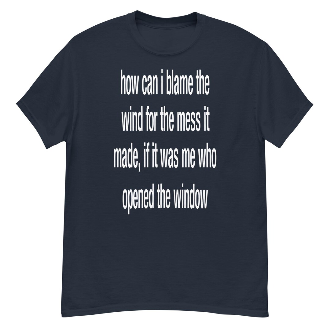 How Can I Blame the Wind for the Mess It Made T-shirt - Etsy