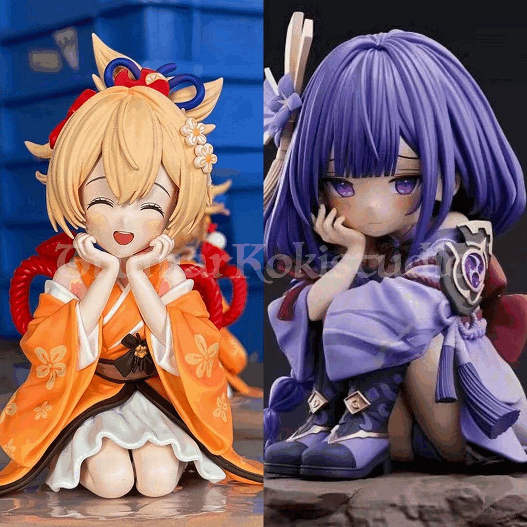 Raiden Shogun & Yoimiya Figurines Genshin Impact Anime Collection - Etsy