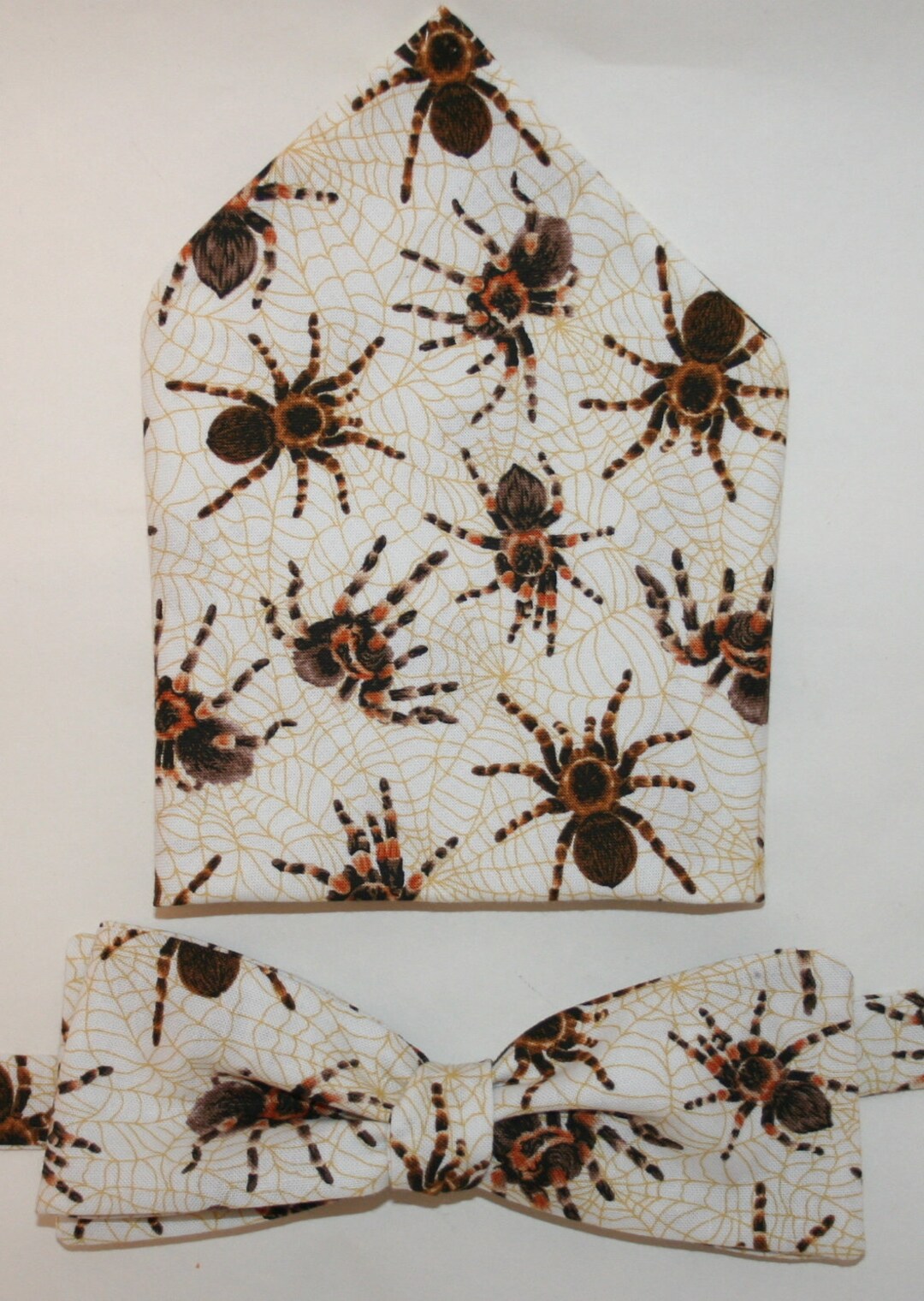 Men's Bow-tie & Pocket Square Set - Tarantula, Spiders, Men's Gift Set ...