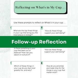 Printable Self-care Worksheet | CBT & ACT “what’s in Your Cup ...