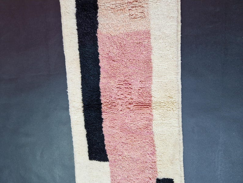 Colorful Moroccan Wool Runner Rug – Abstract Berber Handmade Rug With ...