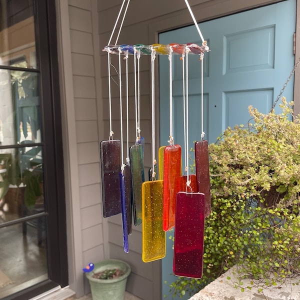 Rainbow Wind Chime - Etsy
