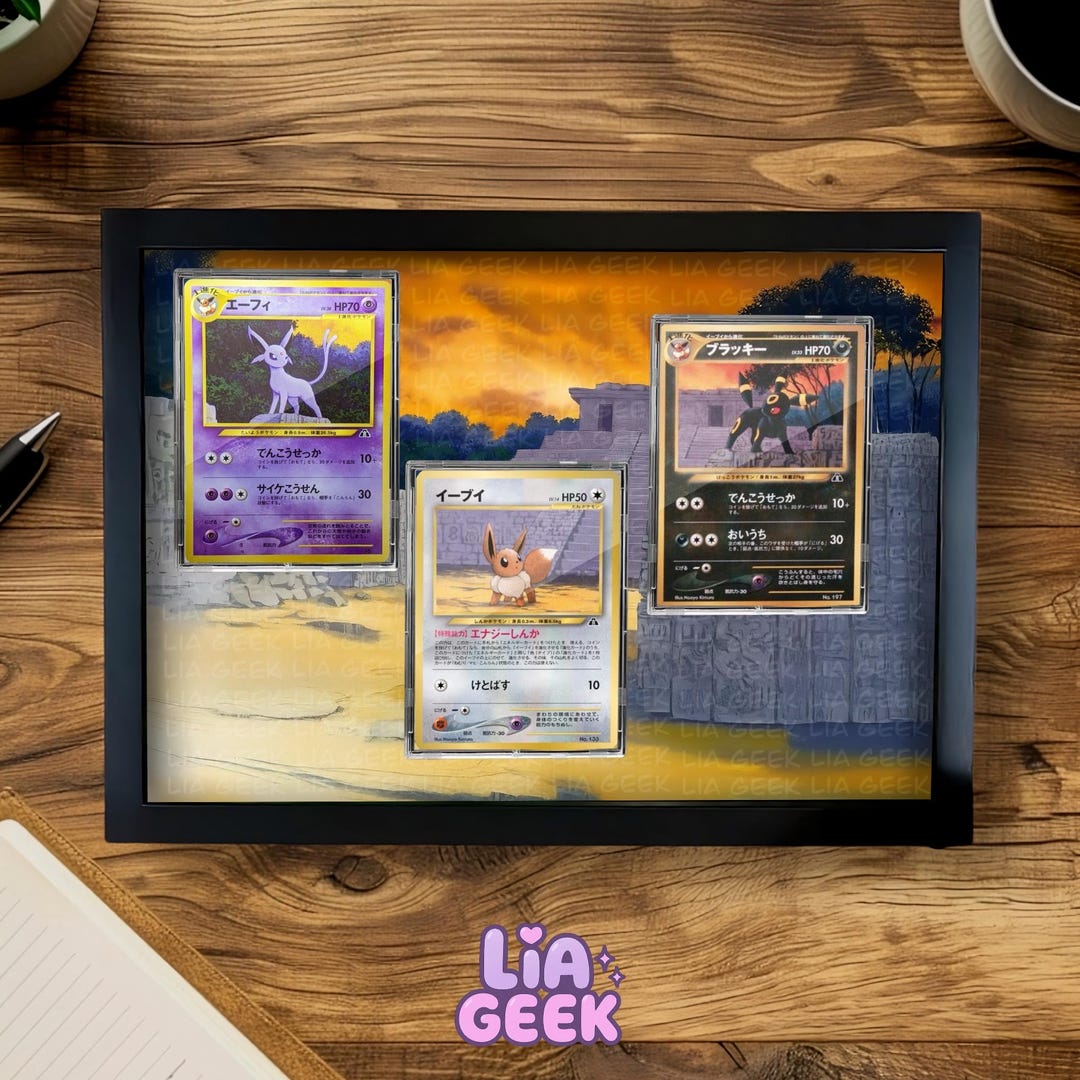 Extended Art Frame for TCG Cards - Eevee Evolution Neo Series Triple ...