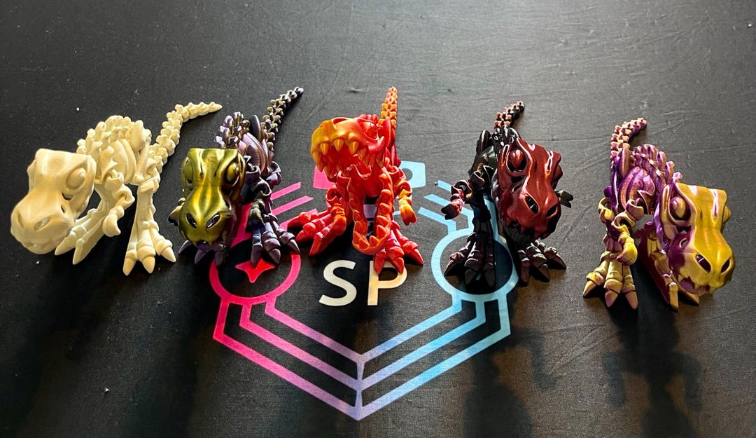 Articulated T-rex Bone, Fidget Toy, Flexible T-rex Bone, Kids Toy and ...