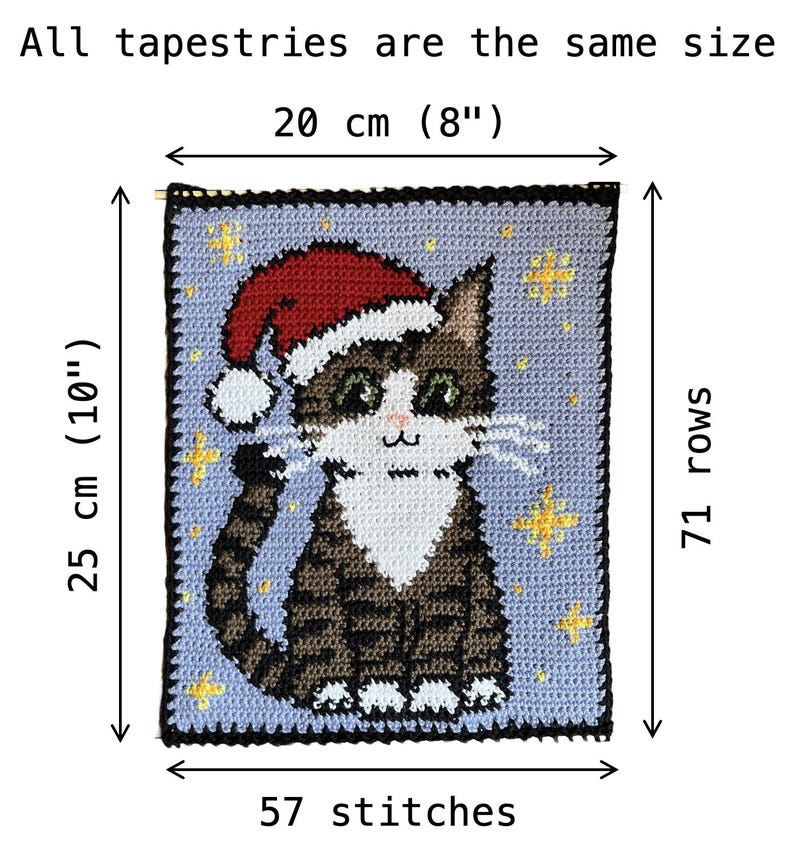 Christmas Cats Tapestry Crochet Pattern BUNDLE - Etsy
