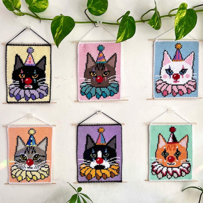 Cats Tapestry Crochet - Etsy