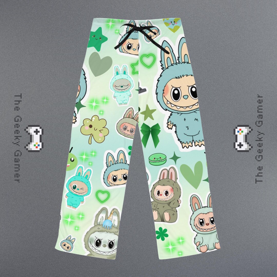 Pajama Pants With Cute Monster for Women | Cozy Loungewear | | Fun ...