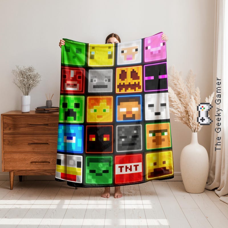 Custom Pixel Art Throw - Etsy UK
