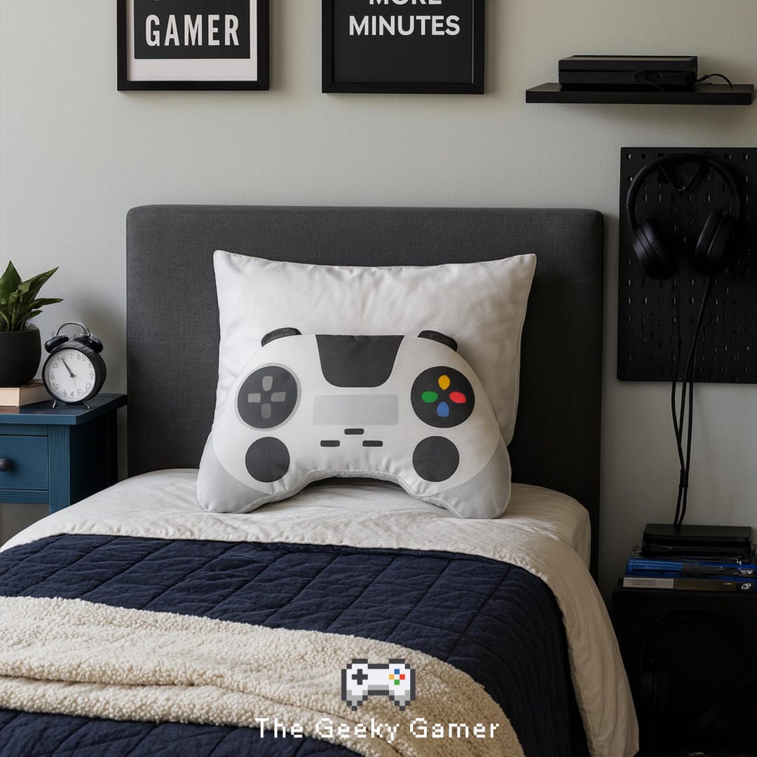 Plush Game Controller Pillow - Gamer Room Decor Cushion - Etsy