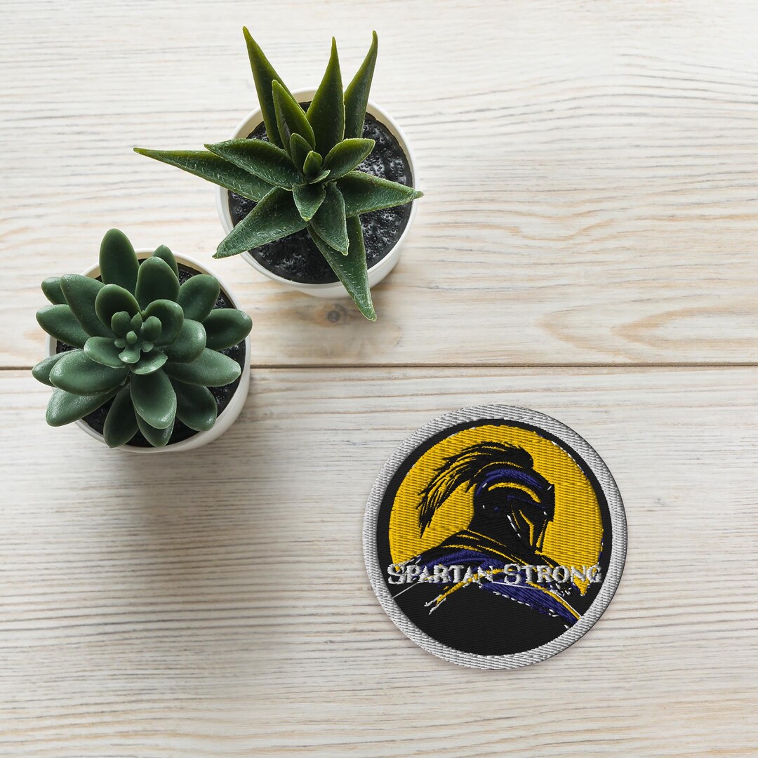 Spartan Strong Embroidered Patch - Etsy