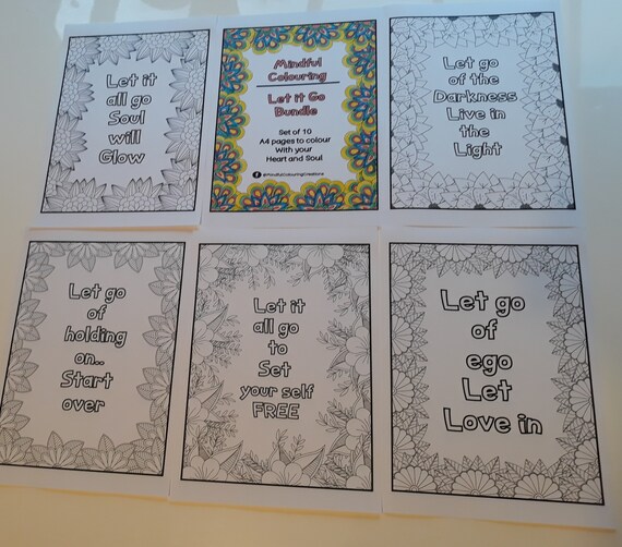 Mindful Colouring Let It Go Bundle - Etsy