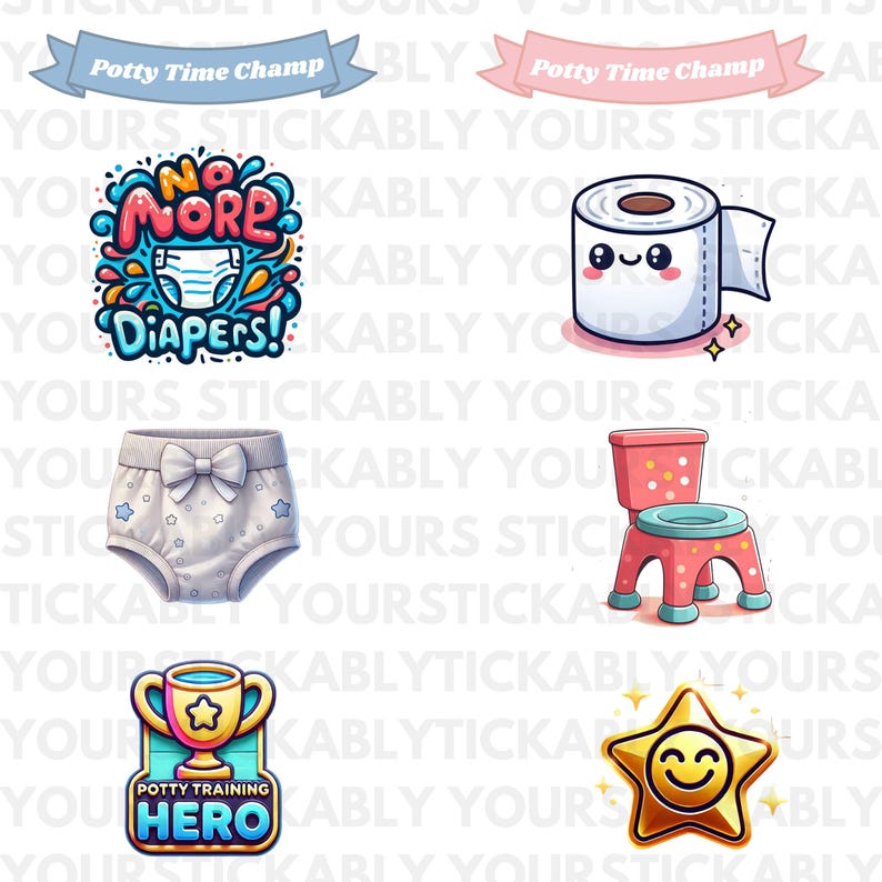 Potty Training Party Clip Art Set – 15 SVG & PNG Files | Toddler ...
