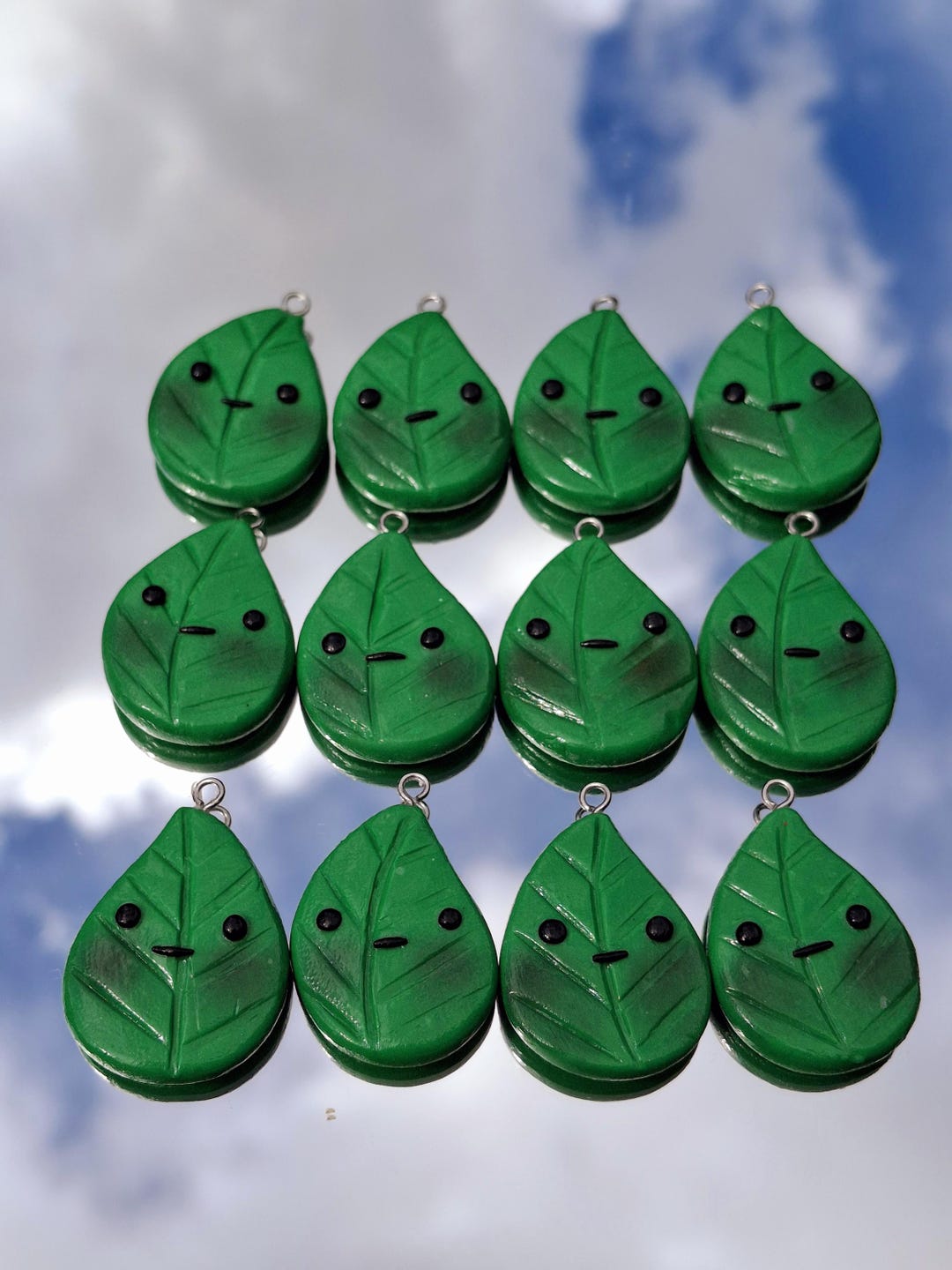 Cute Little Polymer Clay Uncomfy Leaf Keychain With Blush - Etsy New ...