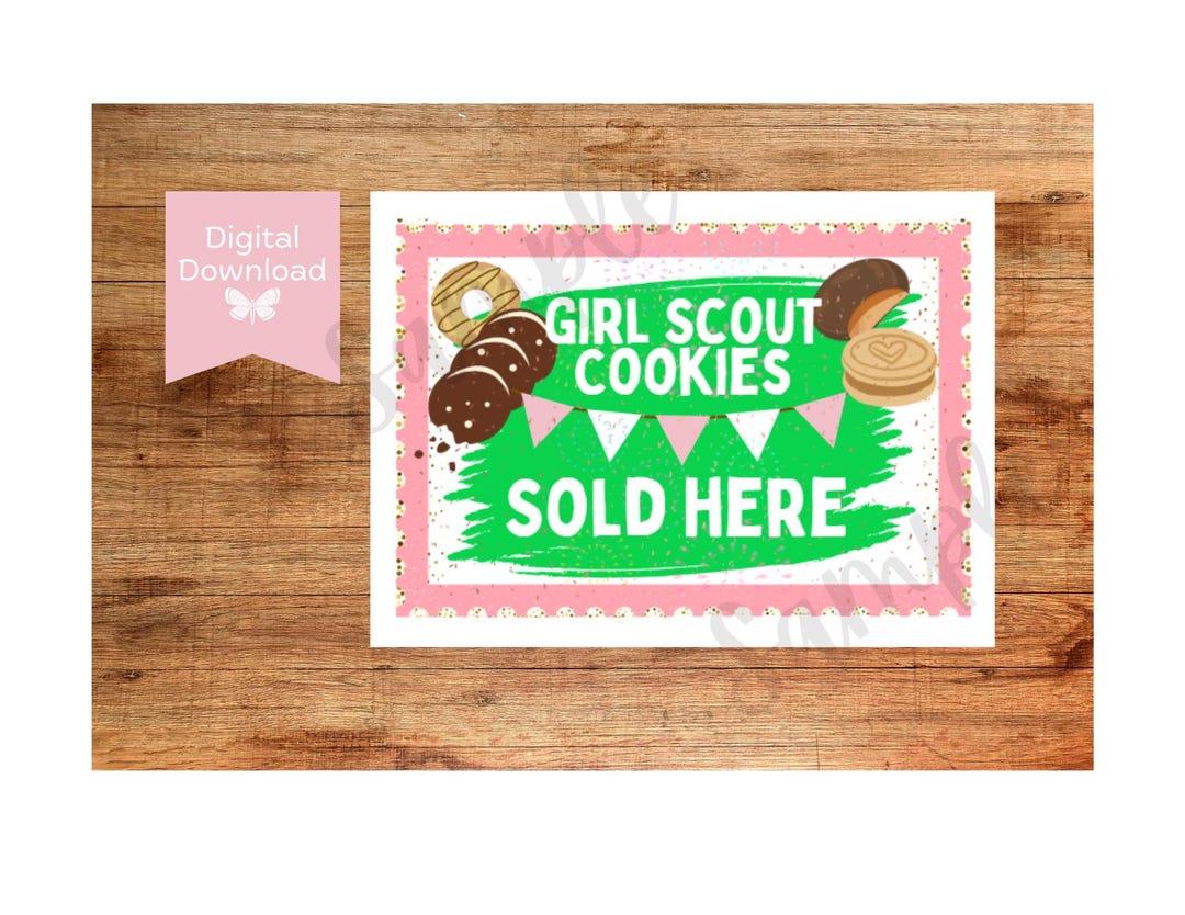 Printable Girl Scout Cookie Booth Sign - PDF, Poster Flyer - Digital ...