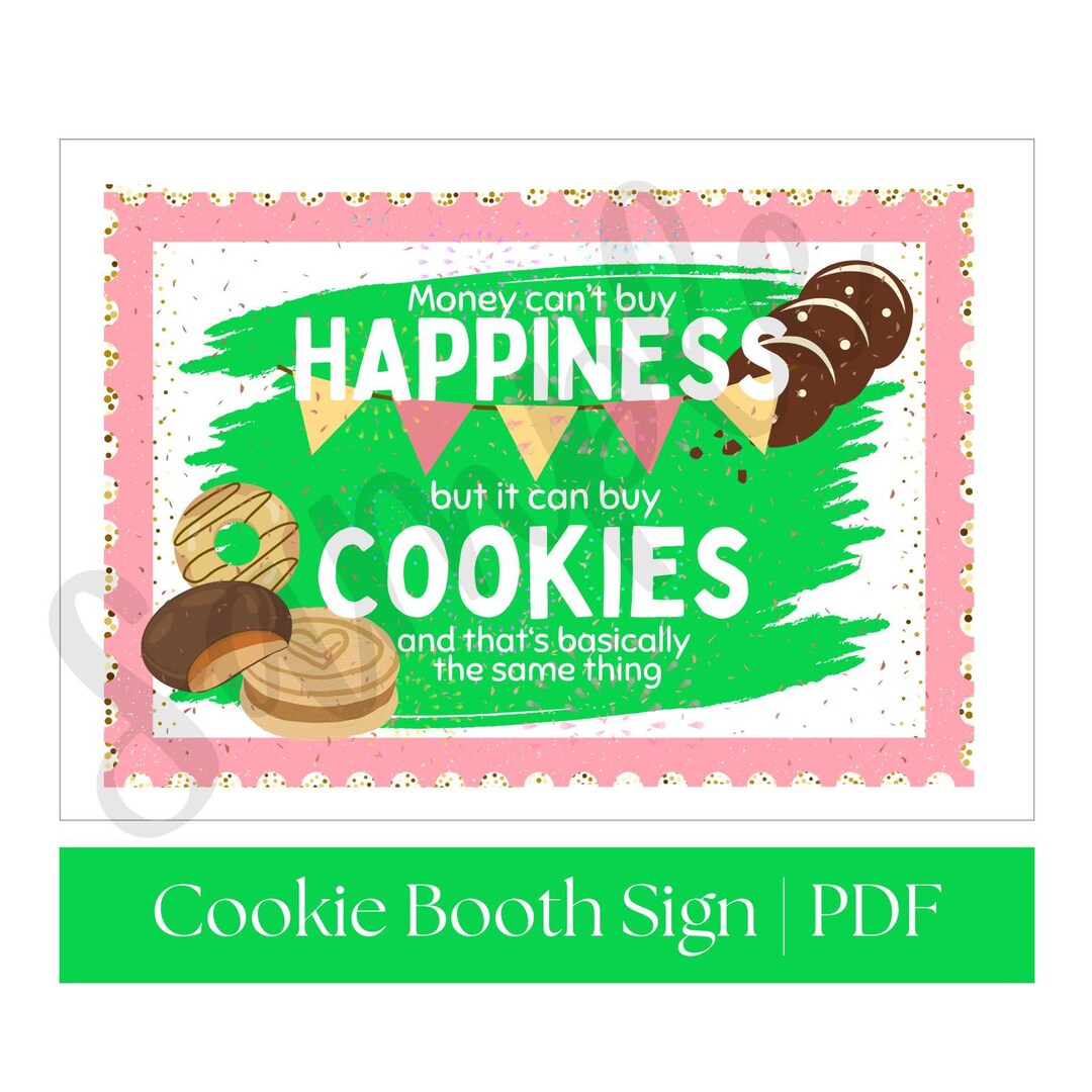 Printable Girl Scout Cookie Booth Sign - PDF, Poster Flyer - Digital ...