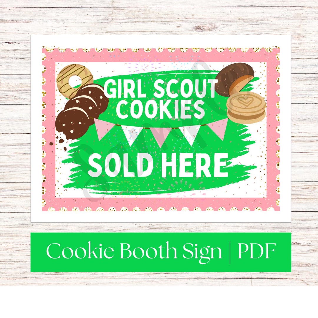 Girl Scout Cookies Sign Printable - PDF, Poster Flyer - Digital ...