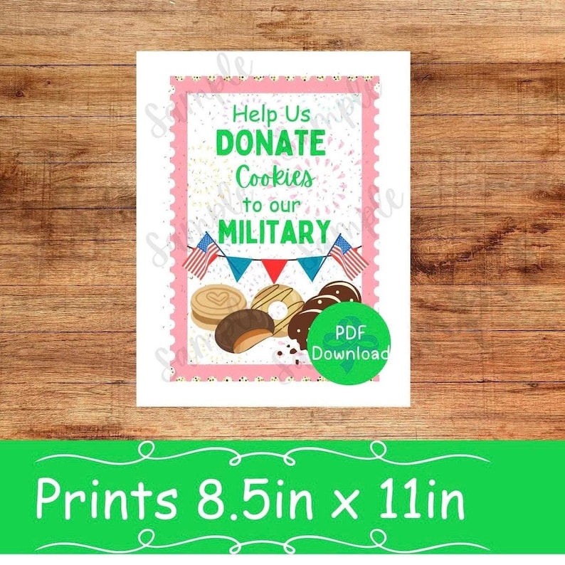 Printable Girl Scout Cookie Booth Sign - PDF Poster Flyer - Digital ...