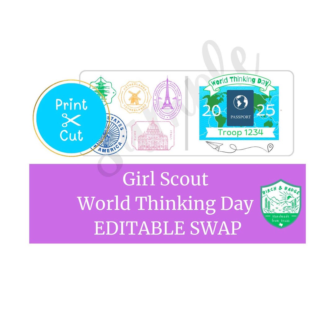 World Thinking Day 2025 SWAP for Girl Scouts - Printable Fun Travel ...