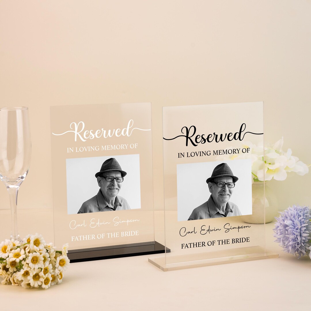 Reserved Seat Sign,personalized Memorial Plaque,in Loving Memory ...