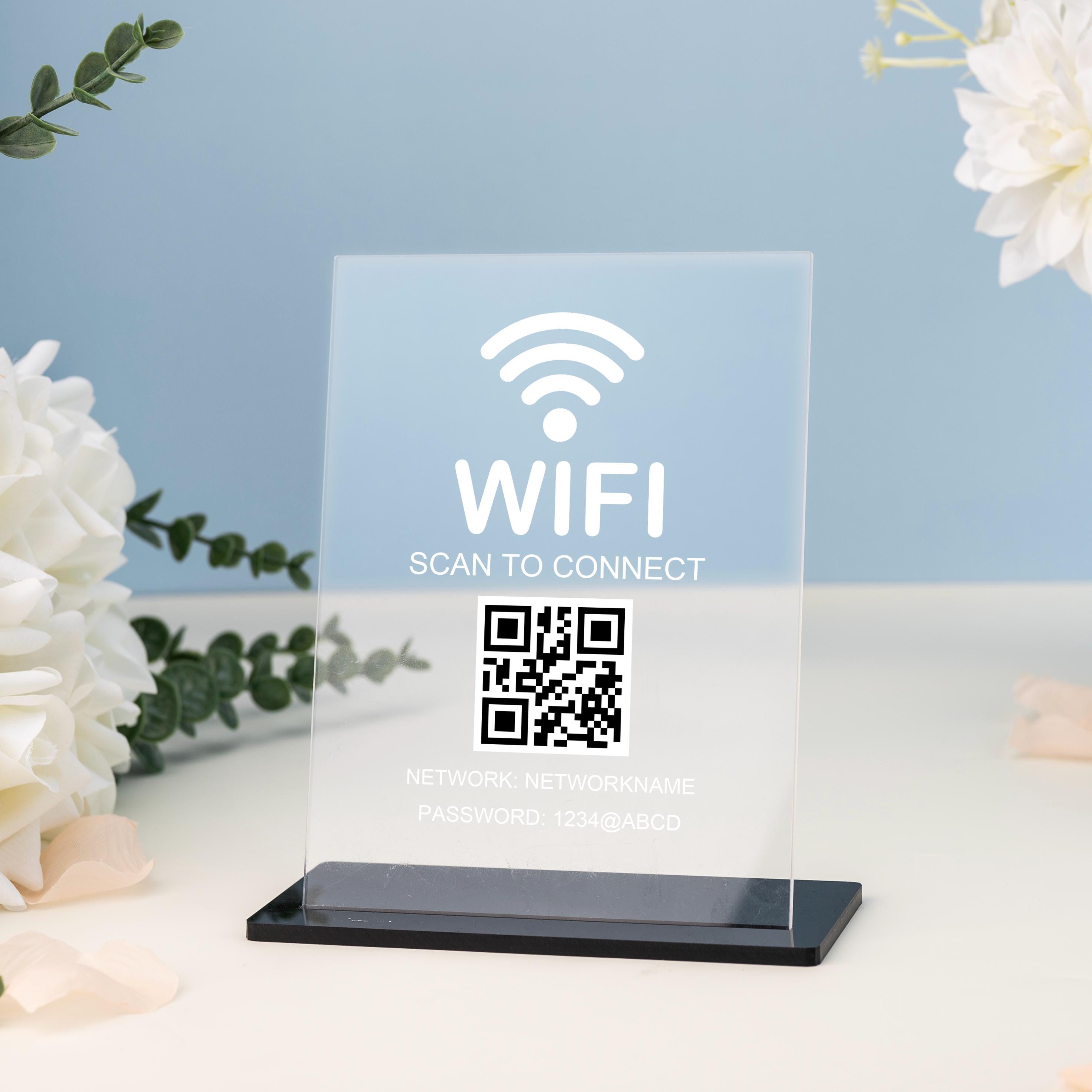 Acrylic Wifi Password Sign,personalized Wi-fi Network Sign,custom Wifi ...