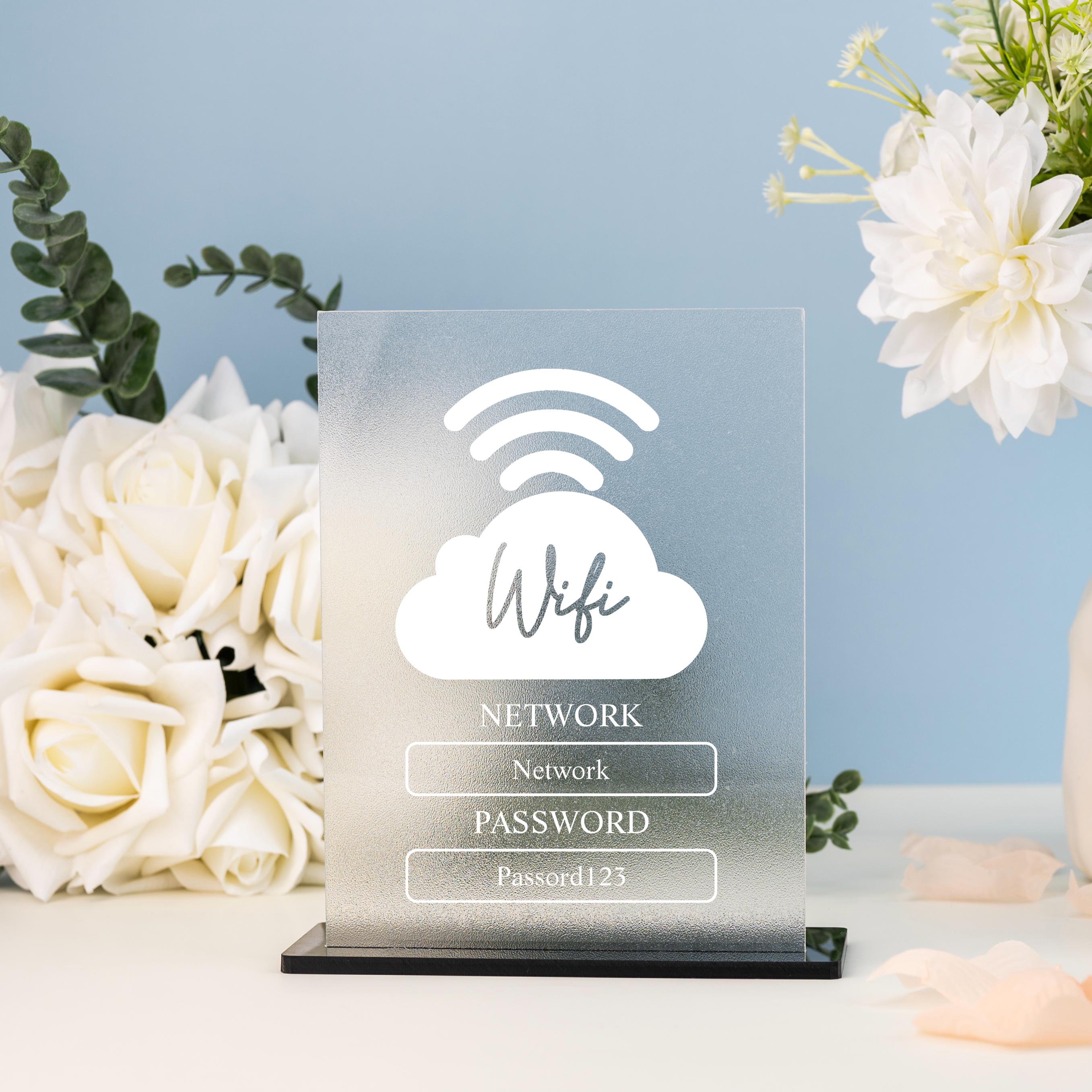 Acrylic Wifi Password Sign,personalized Wi-fi Network Sign,custom Wifi ...