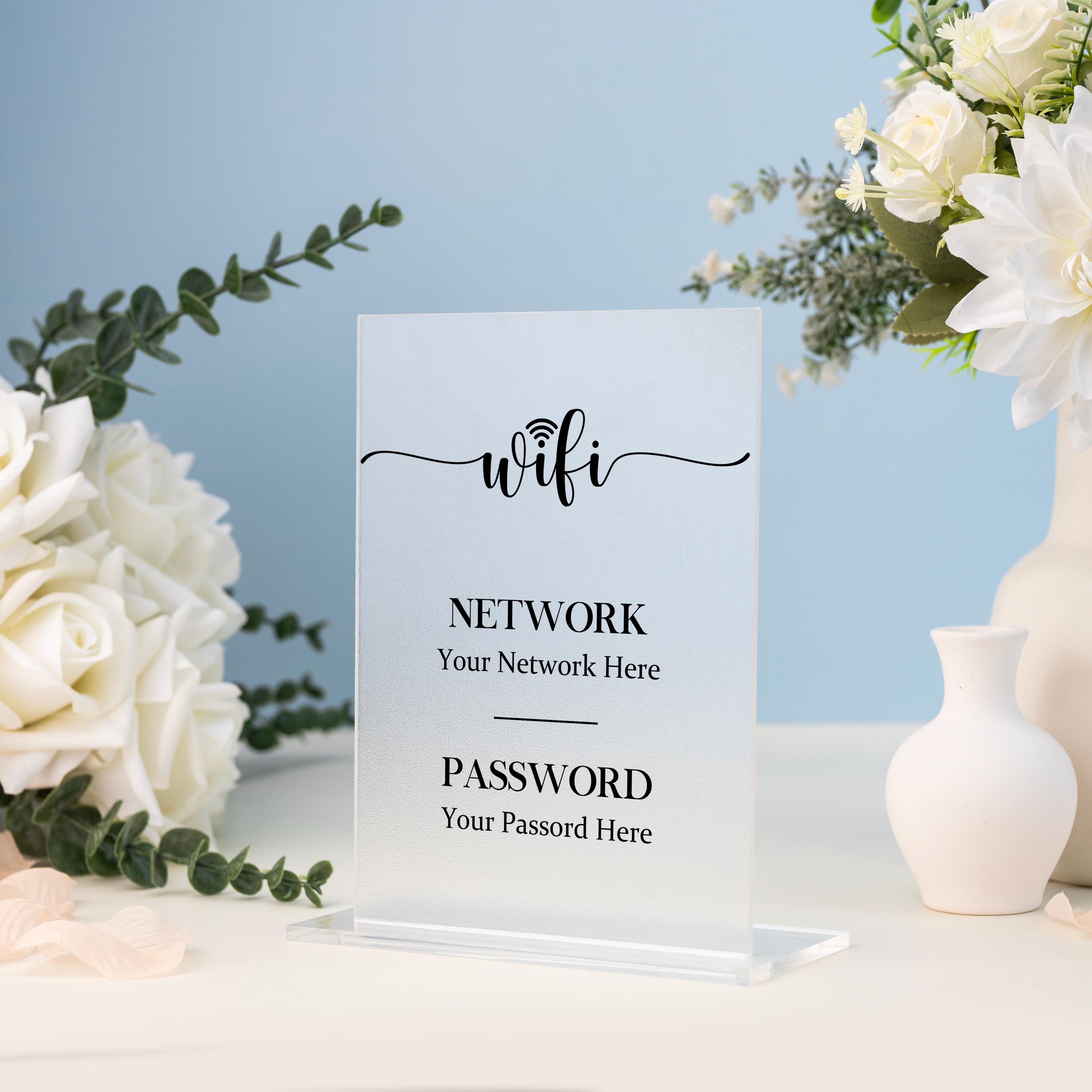 Acrylic Wifi Password Sign,personalized Wi-fi Network Sign,custom Wifi ...